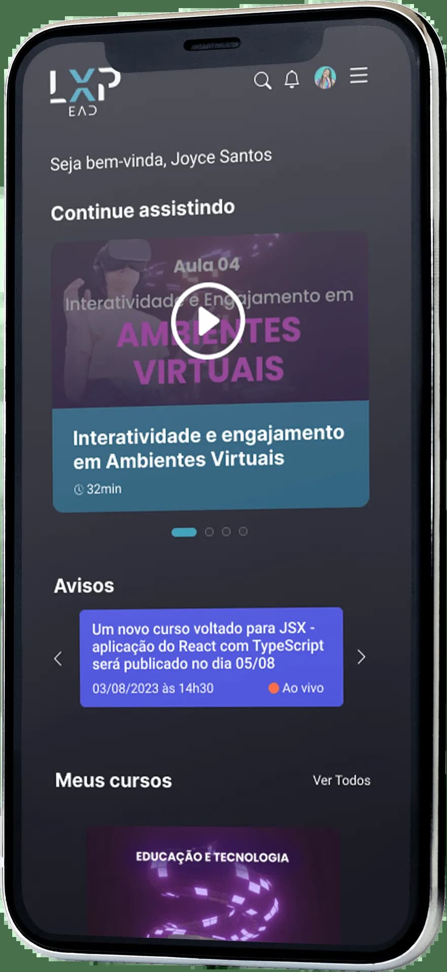 LXP EAD - Plataforma LXP + App
